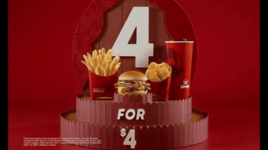 Wendy's 4 for $4 Meal Deal - ValueGrub